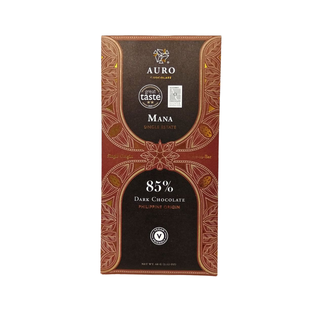 Auro Chocolate - 85% Dark Chocolate Mana Single-Estate Bar 60g – Cacao ...