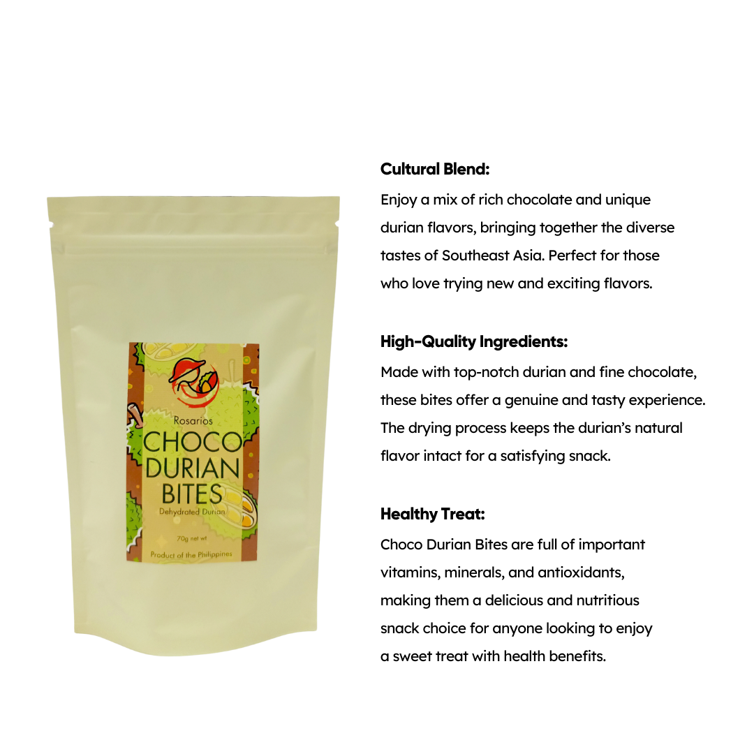 Rosarios - Choco Durian Bites 70g – Cacao Culture