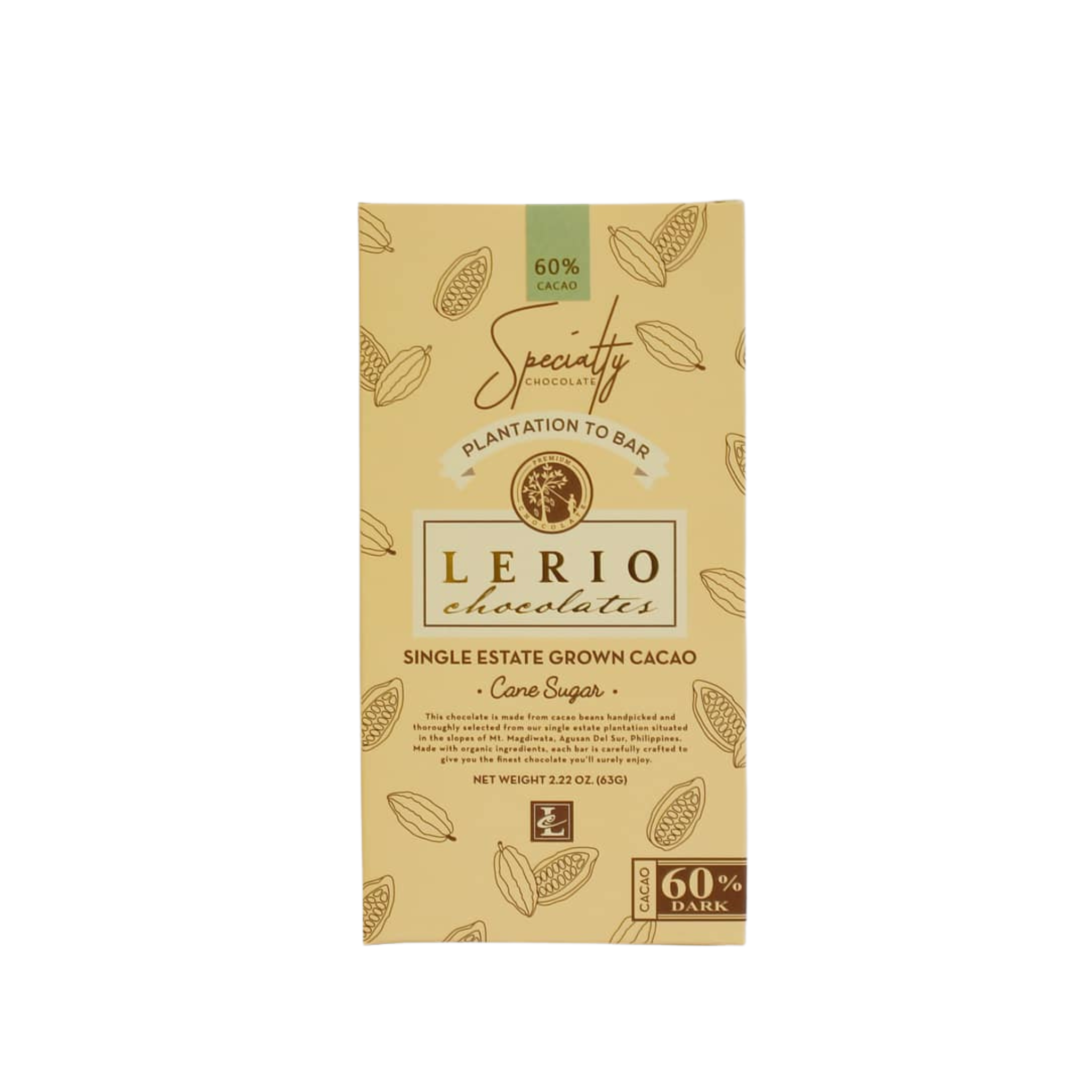 Lerio Chocolate - 60% Dark Chocolate 63g – Cacao Culture