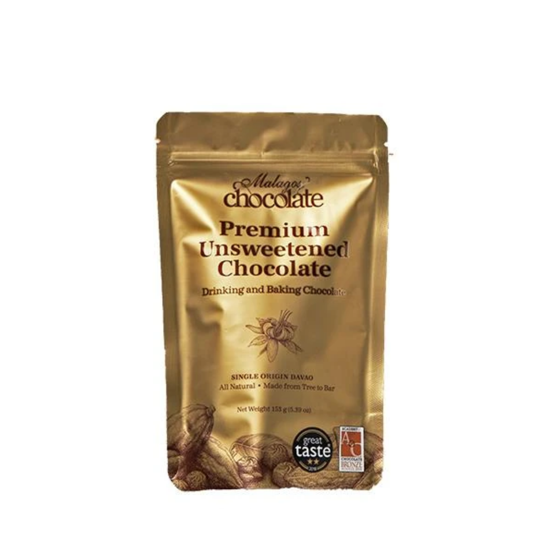 Malagos Chocolate - 100% Premium Unsweetened Chocolate (Tablea) 153g ...